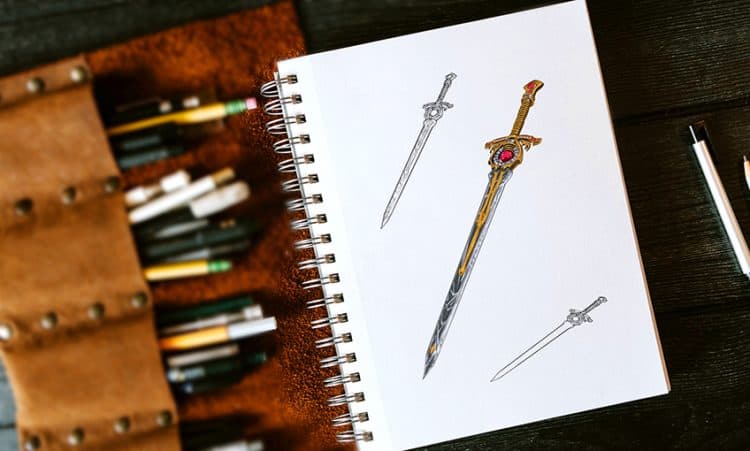How to Draw a Sword - Create a Drawing of a Sword in 15 Easy Steps