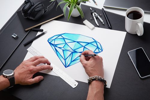 How to Draw a Diamond - Easy 3D Gemstone Drawing Tutorial
