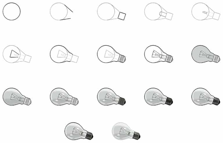 How to Draw a Light Bulb - Step-by-Step Tutorial