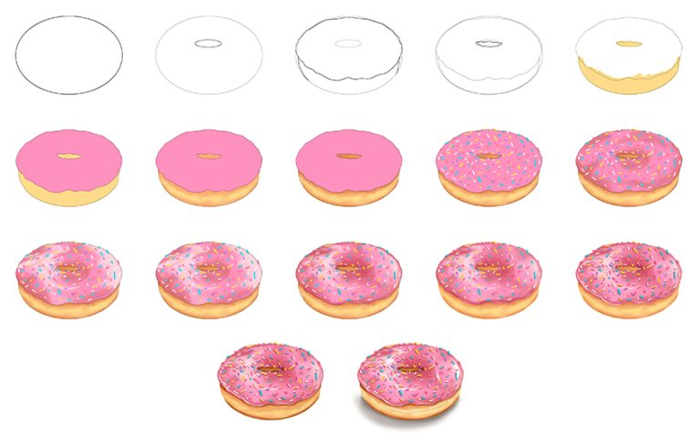 How to Draw a Donut - A Sweet Treat Drawing Guide