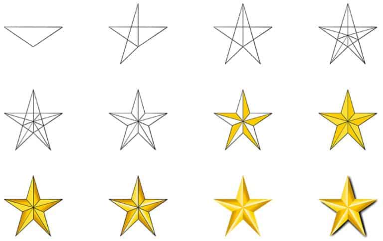 How to Draw a Star - Drawing a Five-Pointed Star With Triangles