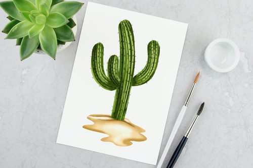 How to Draw a Cactus - An Easy Lesson in Drawing Desert Plants